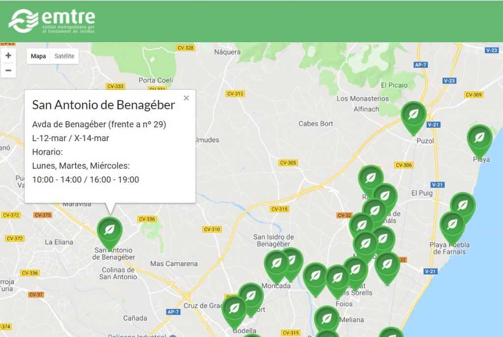 mapa recorrido ecoparque movil > #GuanyemSAB